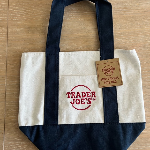 Trader Joe'S | Bags | New Limited Addition Trader Joes Mini Canvas Tote ...